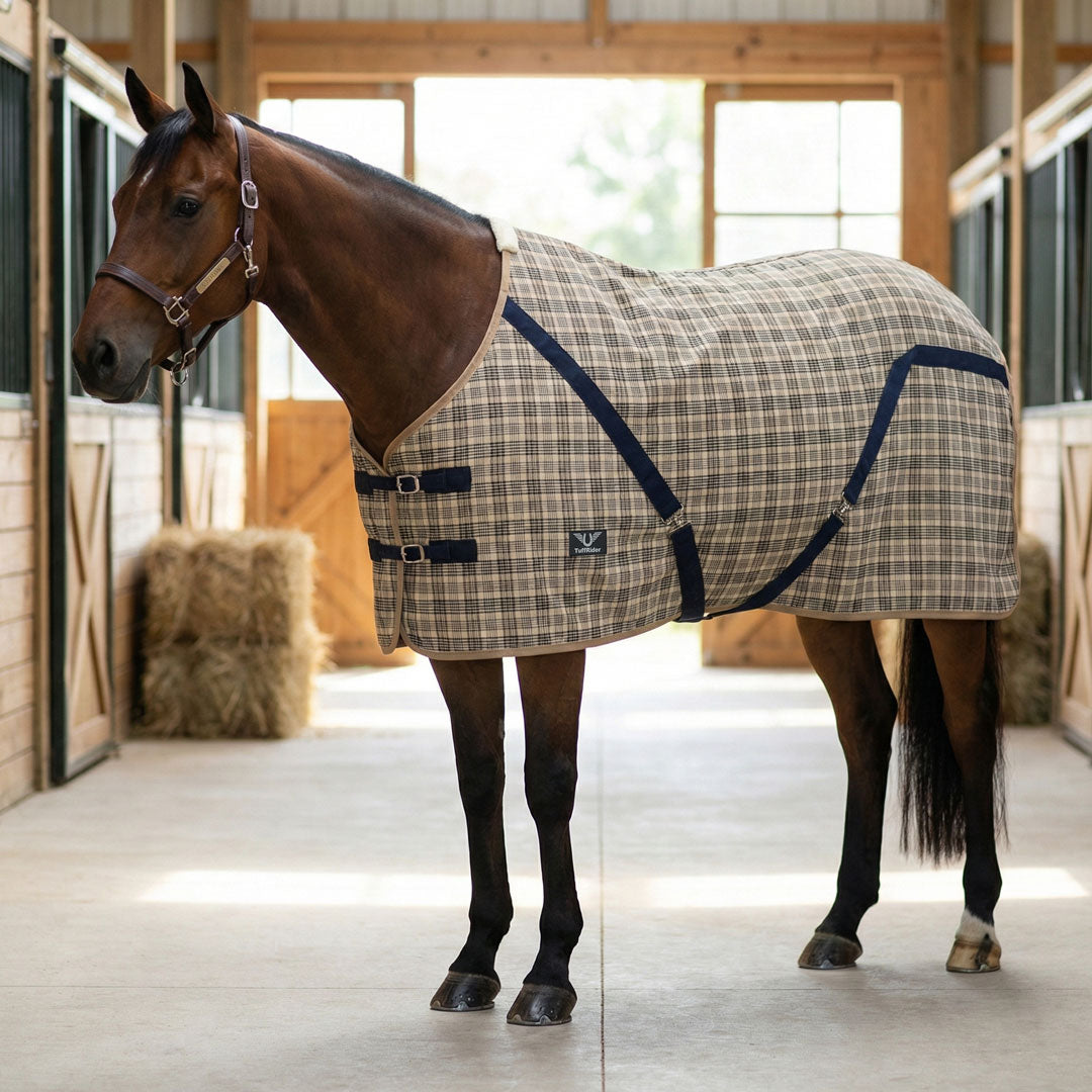 TuffRider Authentic Stable Sheet with Durable Check Fabric – Breeches.com